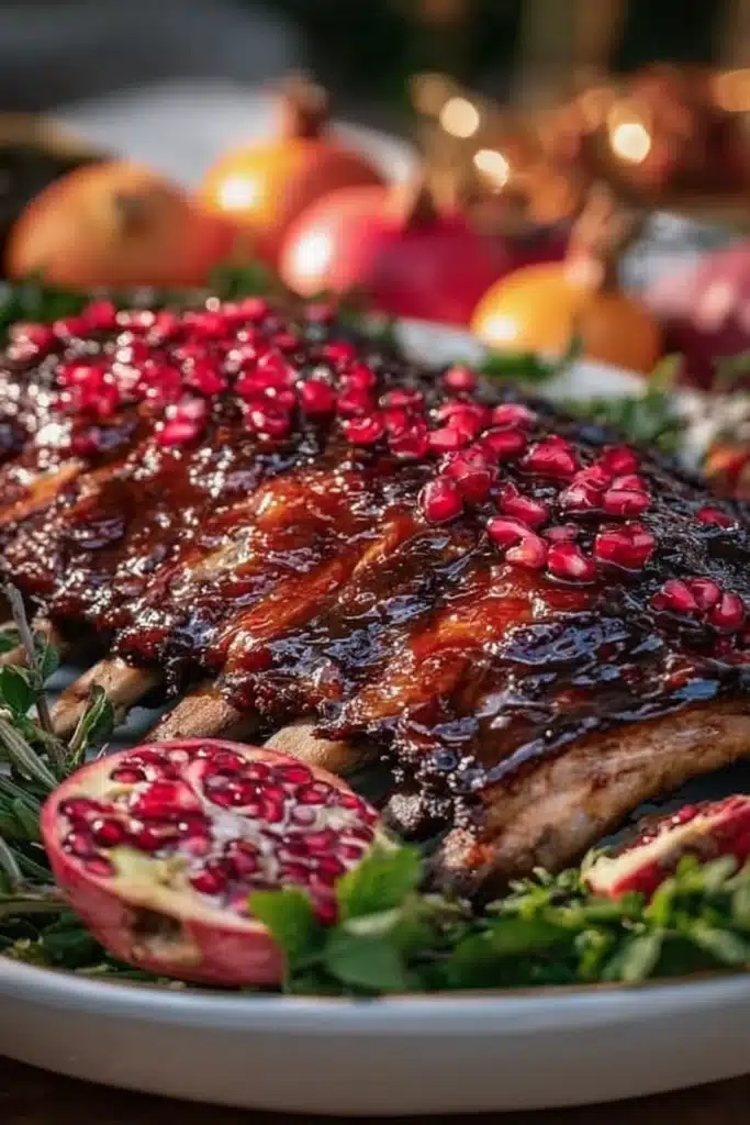Pomegranate Glazed Pork Ribs – Amazing Holiday Feast